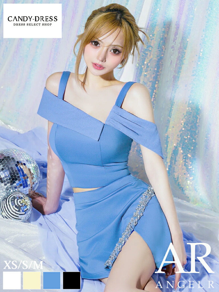 【楽天市場】【予約】【AngelR / エンジェルアール】ストレッチ/ アシンメトリー/ オープンショルダー/ ビジュー/ ラップスカート/ セットアップ/ ミニドレス/ ワンピース/ キャバ ...