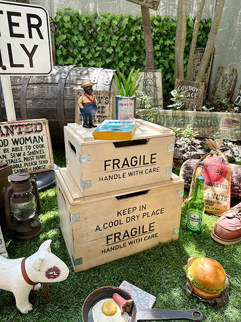 【楽天市場】フラジール フタ付きコンテナ （Sサイズ+Lサイズの2個セット/ナチュラル） 木箱 アメリカン雑貨 アメリカ雑貨 グッズ：アメリカ ...