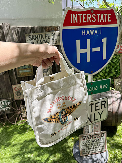 【楽天市場】ホワイトヘブン オリジナル トートバッグ Sサイズ （フライングウィール/ナチュラル） アメリカン雑貨 アメリカ雑貨 グッズ ...