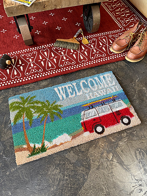 【楽天市場】ワーゲンバス ココマット （WELCOME HAWAII） 靴のままで使う玄関マット ハワイアン 玄関マット アメリカン雑貨 ...
