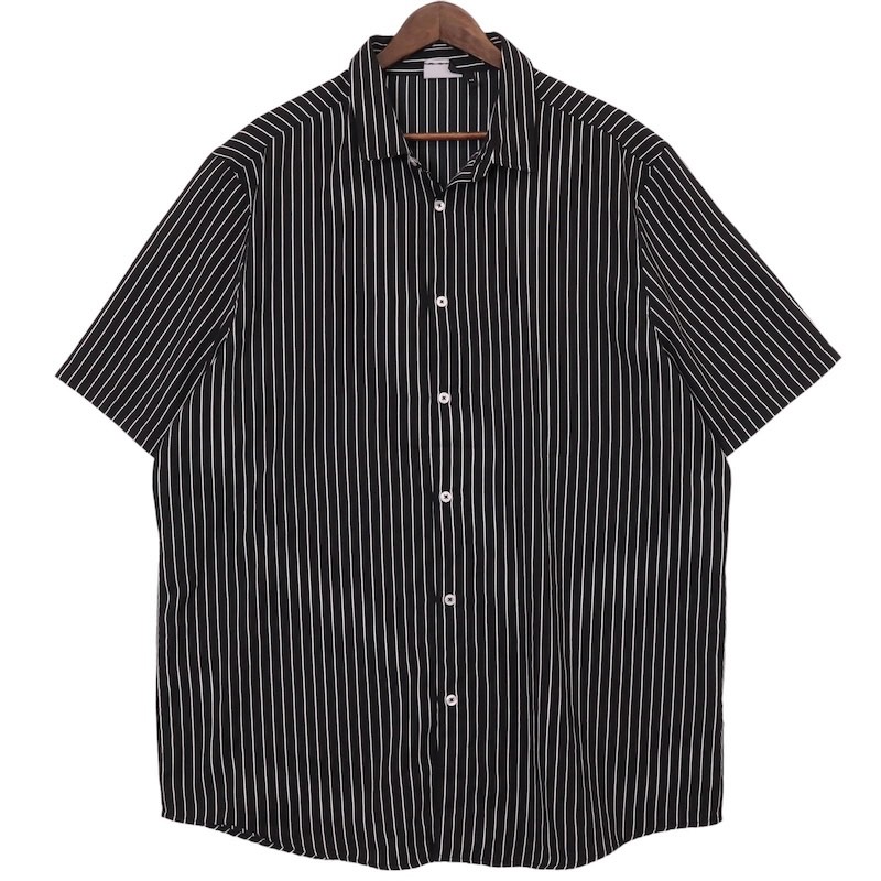 【楽天市場】大きいサイズ メンズUS-3XL TALLサイズ CISOS DESIGN 半袖カジュアルシャツ 胸囲約138cm ストライプ柄 ...