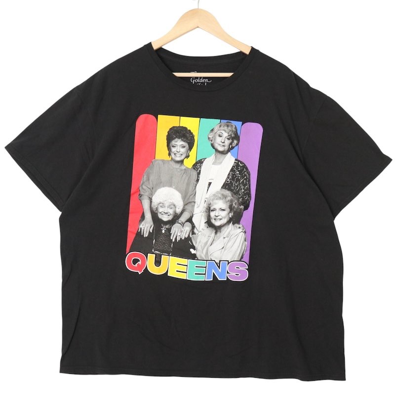 【楽天市場】大きいサイズ メンズUS-2XLサイズ The Golden Girls クルーネック半袖プリントTシャツ QUEENS ブラック ...