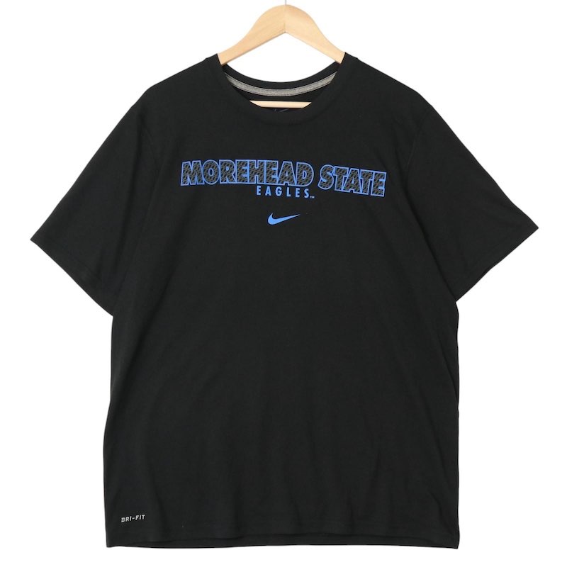 【楽天市場】大きいサイズ メンズUS-XLサイズ ナイキ クルーネック半袖プリントTシャツ DRI-FIT MOREHEAD STATE ...