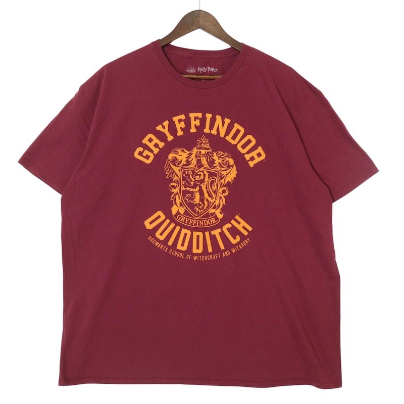 【楽天市場】大きいサイズ メンズUS-2XLサイズ ハリーポッター クルーネック半袖プリントTシャツ GRYFFINDOR エンジ 胸囲約 ...