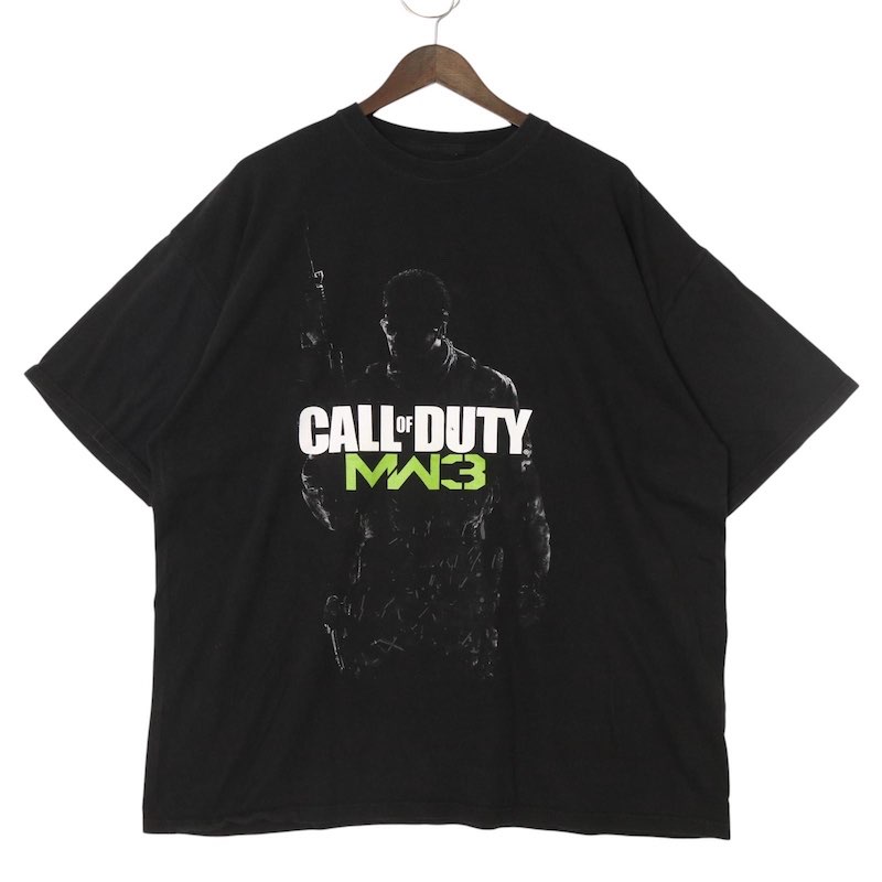 【楽天市場】大きいサイズ メンズUS-2XLサイズ CALL OF DUTY MW3 クルーネック半袖プリントTシャツ ブラック 胸囲約 ...