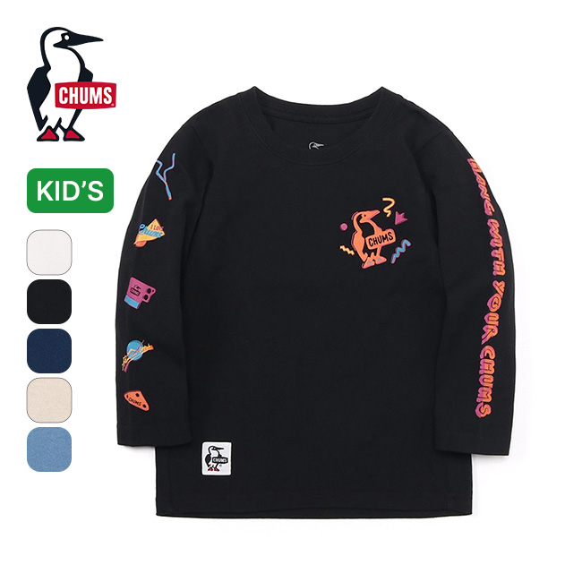 【楽天市場】チャムス キッズディスコタイムブラッシュドL/S Tシャツ【キッズ】 CHUMS Kid's Disco Time Brushed L/S T-Shirt CH21-1341 ...
