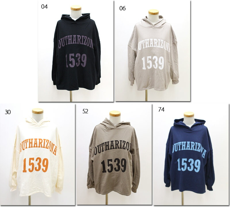 【楽天市場】 naru 【ナル】 40/20ミニ裏毛SOUTHARIZONA ロゴパーカー オーバーサイズプルオーバー 654015 ...