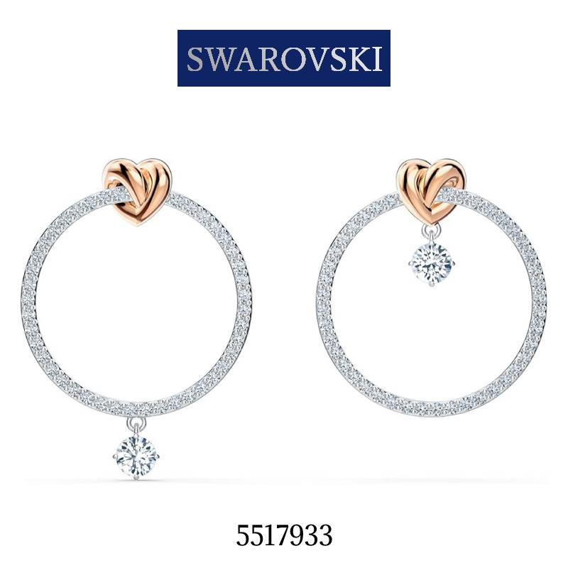 【楽天市場】ピアス レディース シルバー ゴールド SWAROVSKI スワロフスキー Lifelong Heart クリスタル ハート ...