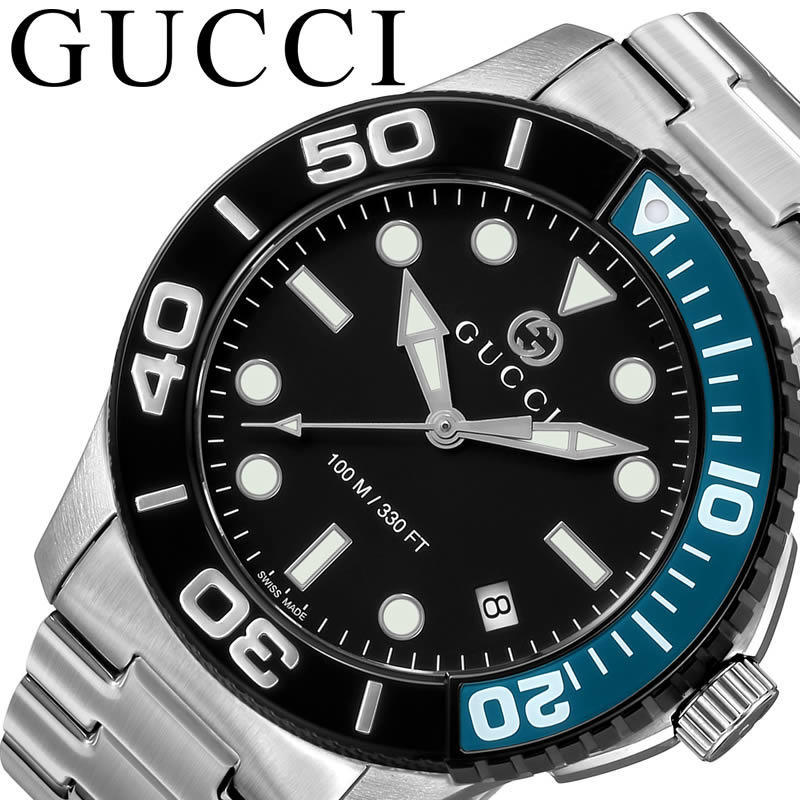 【楽天市場】グッチ腕時計 GUCCI時計 GUCCI 腕時計 グッチ 時計 ダイバー DIVER メンズ 男性 ブラック YA126281 ...