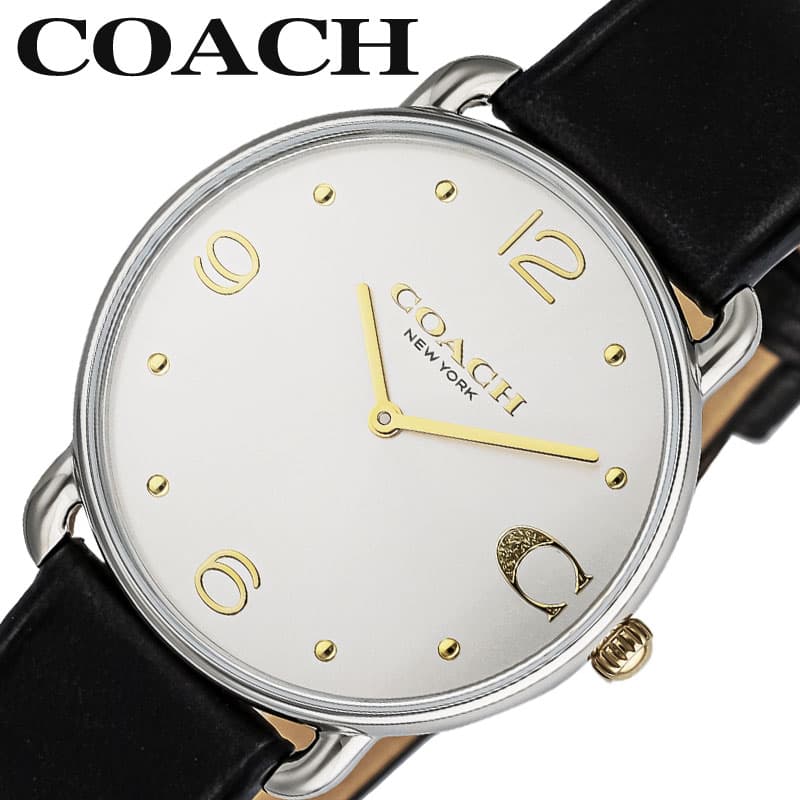 【楽天市場】コーチ 腕時計 COACH 時計 エリオット ELLIOT レディース CO-14504198 女性 ホワイト ブラック レザー ...