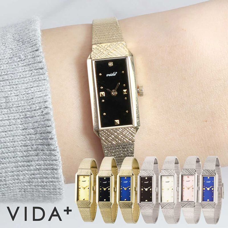 【楽天市場】当店限定セット ヴィーダプラス時計 VIDA+腕時計 VIDA+ 腕時計 ヴィーダ プラス 時計 レクタンギュラー ...