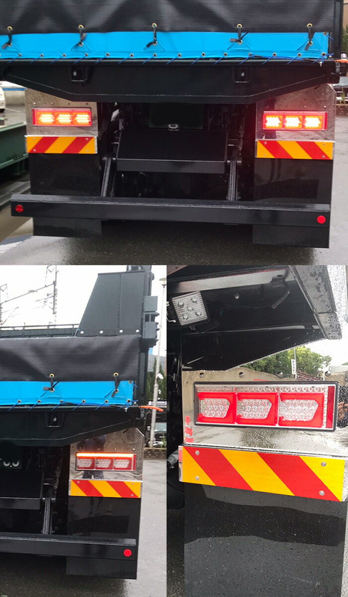 【楽天市場】ダイナ トヨタ ファイバー LED トラックテール シーケンシャル 左右セット ウインカー バック連動 テールランプ 角型テール ...