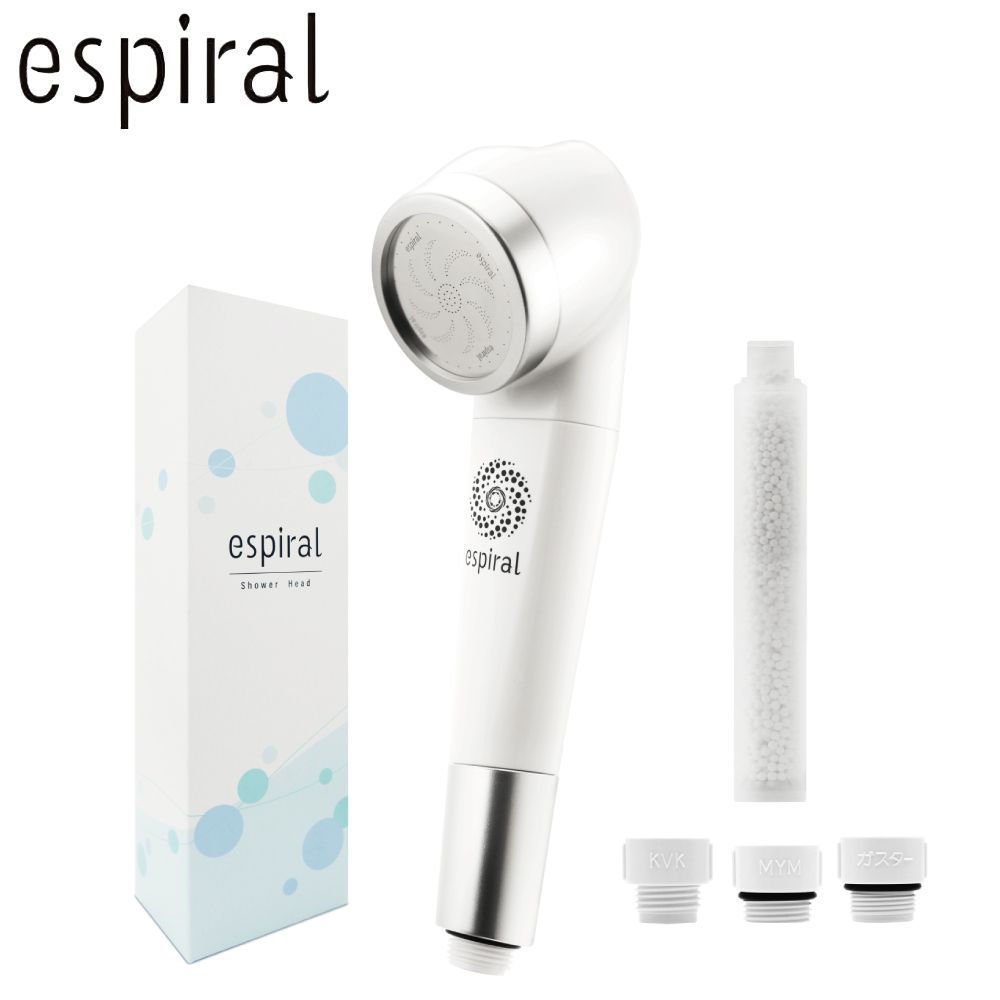 【楽天市場】espiral シャワーヘッド MB-004 | espiral エスパイラル シャワーヘッド シャワー ナノバブル カードリッジ ...