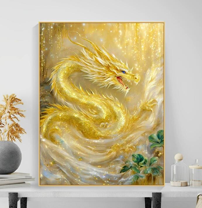 【楽天市場】大人の塗り絵 油絵風 数字油絵 DIY 数字塗り絵 40x50cm 油絵 塗り絵 塗り絵セット 竜柄 風景画 数字 キット インテリア雑貨 クリスマス おしゃれ アートパネル ...