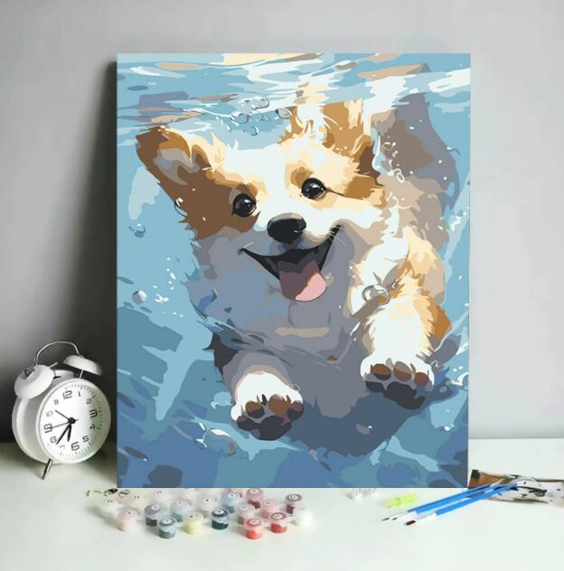 【楽天市場】数字油絵 絵画 母の日 父の日 40*50cm インテリア 油絵 セット 油絵風 壁掛け 数字 塗り絵 塗り絵 キット セット 風景画 DIY絵 キャンバス 油絵の具 プレゼント ...