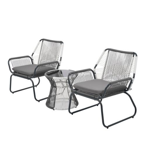 【楽天市場】2025新作 ガーデンファニチャー テーブル 3点セット 2脚 ガーデン ベランダ ガーデンチェア セットテーブルセット ...