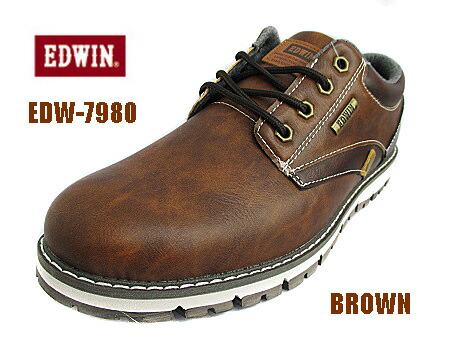 【楽天市場】【EDWIN エドウィン 7980 BROWN 】 メンズスニーカー 防滑 滑りにくい ワイド 靴 ローカット カジュアル シューズ：くつ 雑貨 ケアママ Care Mom