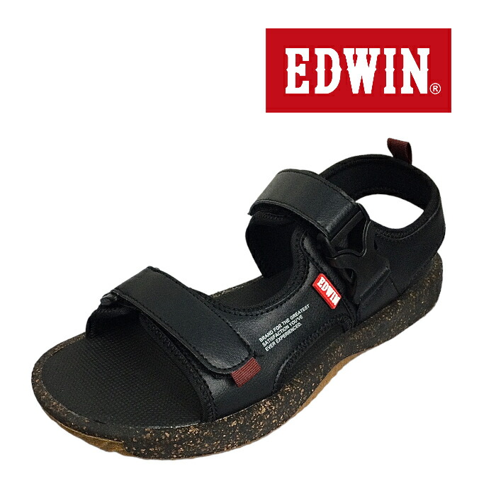 【楽天市場】【エドウィン EDWIN EW5105 BLACK ブラック】メンズ バックベルト コンフォートサンダル スポーツサンダル キャンプ アウトドア アクティビティ カジュアル 疲れ ...