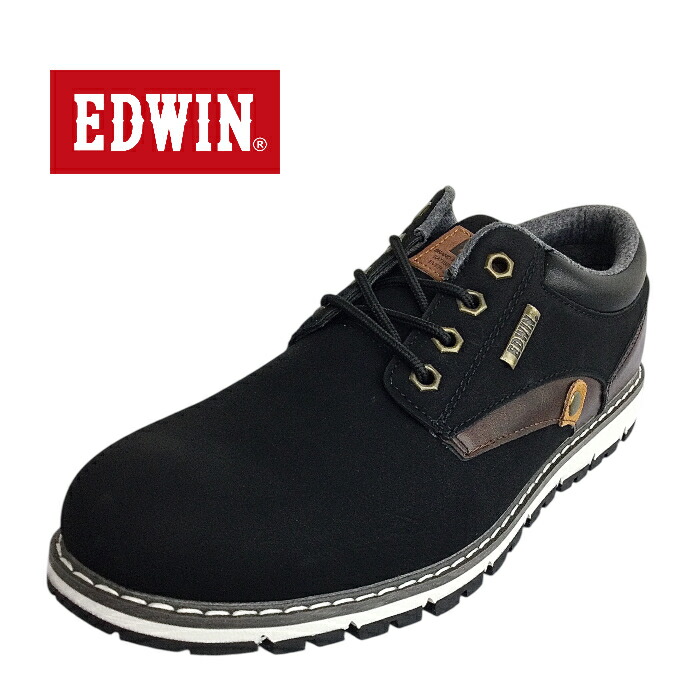 【楽天市場】【EDWIN エドウィン 7980 ブラック】 メンズスニーカー 防滑 滑りにくい ワイド 靴 ローカット カジュアル シューズ ：くつ 雑貨 ケアママ Care Mom