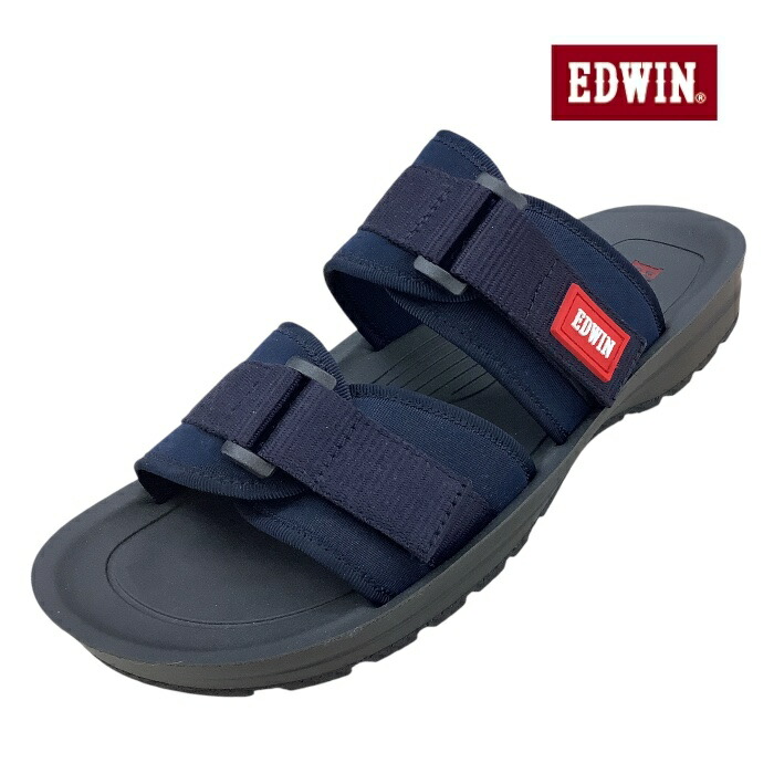 【楽天市場】箱無し【エドウィン EDWIN EW5102 NAVY ネイビー】メンズ スライドサンダル コンフォートサンダル スポーツサンダル キャンプ アウトドア アクティビティ カジュアル ...