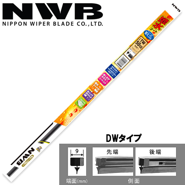【楽天市場】NWB 日本ワイパーブレード 撥水コートワイパー替ゴム DWタイプ 500mm DW50HB：Car Parts TSC