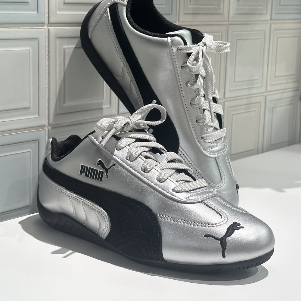 【楽天市場】PUMA [プーマ]SPEEDCAT スピードキャット メタリック スニーカー5A 403689 01 PUMA SILVER ...