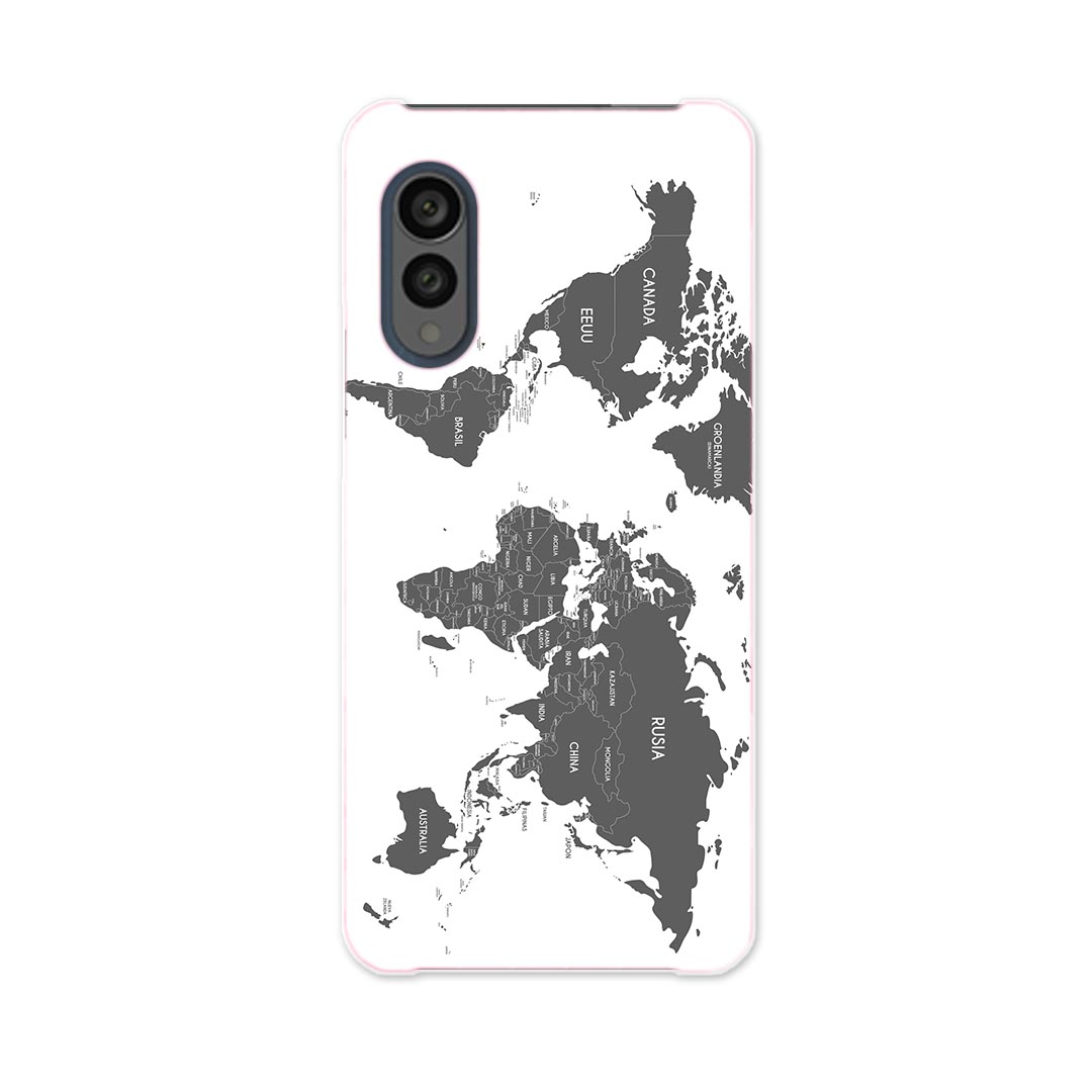 【楽天市場】arrows N F-51C 用 ケース カバー f51c ハードケース 015995 世界地図 wordmap 黒：スマコレ