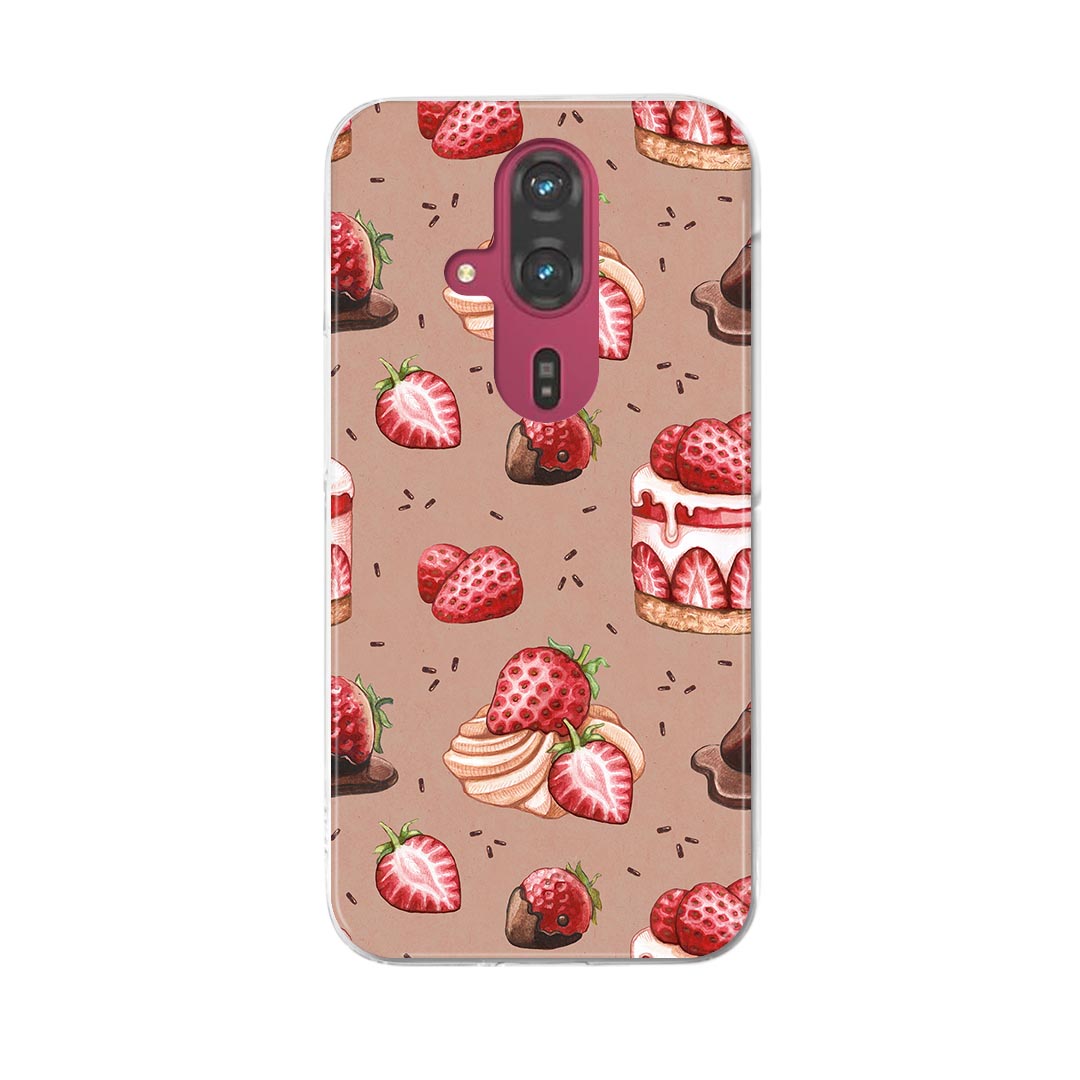 【楽天市場】らくらくスマートフォン F-53E 用ハードケース f53e ケース カバー ハードケース 005544 ケーキ 苺 イラスト：スマコレ