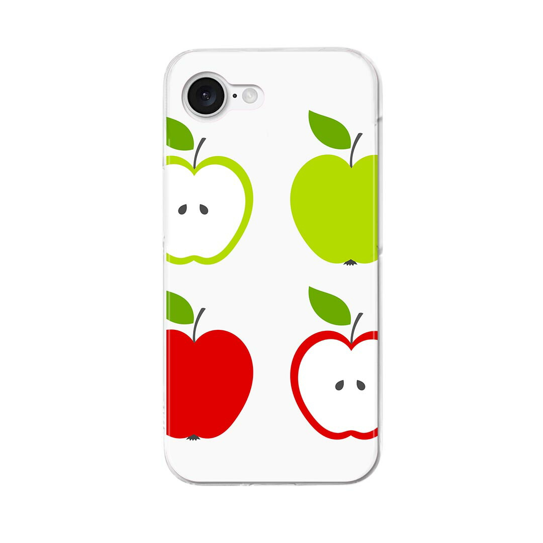 【楽天市場】iPhone 16e 用 各キャリア 共通対応 ハードケース ケース カバー ハードケース 009688 りんご 赤 緑：スマコレ