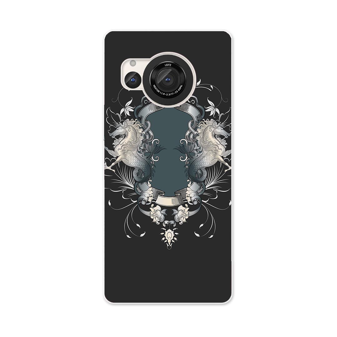 【楽天市場】AQUOS R8 用ハード ケース SH-52D 対応 ケース カバー sh52d ハードケース 000007 馬 黒 エンブレム ...