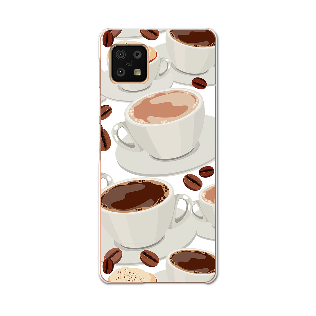 【楽天市場】AQUOS sense6 SH-54B SHG05 用 ハードケース 004085 コーヒー イラスト 模様：スマコレ
