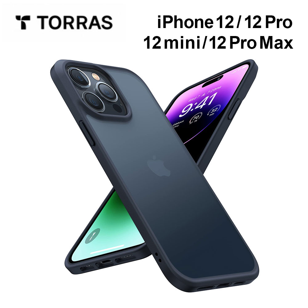 【楽天市場】【ガラスフィルム同梱】 TORRAS Guardian iPhone 12/12Pro 12mini 12promax ケース 半透明 耐衝撃 保護 画面保護ガラス 液晶保護 米軍 ...