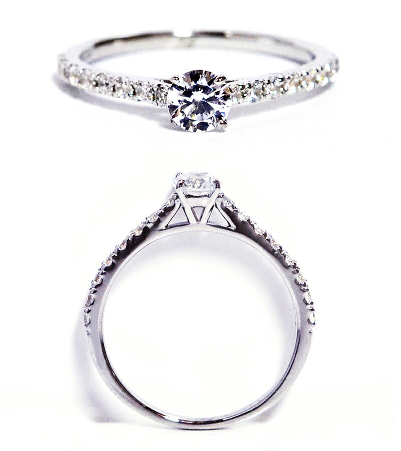 【楽天市場】ソリティアダイヤモンドエタニティーリングpt950ハードプラチナ0.30+0.20cエンゲージリングK18別注可：CASHO