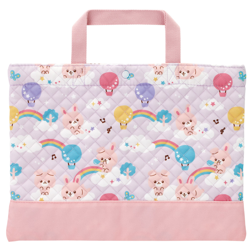 【楽天市場】[1日～18日20倍]レッスンバッグ 通園 通学 塾 習い事 スナップボタン付き ネームタグ付き スケーター skater KBL1 ラビットガーデン うさぎ 女の子【通園かばん ...