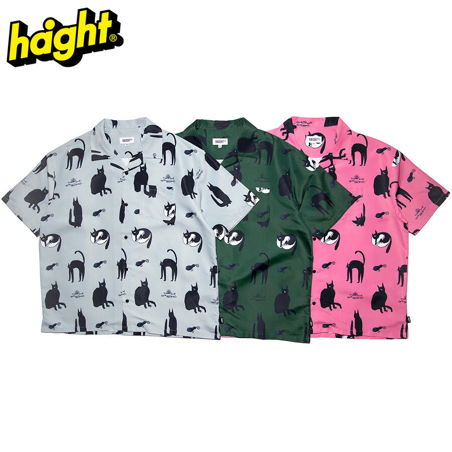 【楽天市場】HAIGHT ヘイト シャツ KB CATS OPEN COLLAR SHIRT 半袖 オープンカラーシャツ メンズ レディース ...