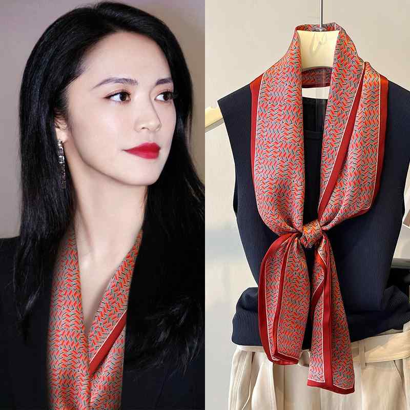 【楽天市場】赤いシルク絹製ロングスカーフ レディース女性用 上品で高級感溢れるエレガントな首巻きストール リボン風デザインで秋冬コートや ...
