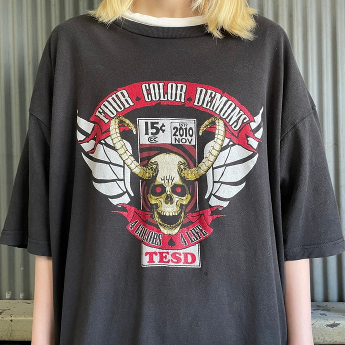 【楽天市場】ビッグサイズ FOUR COLOR DEMONS Tシャツ メンズXXL 【古着】【中古】【SS2309】：古着通販 cave古着屋