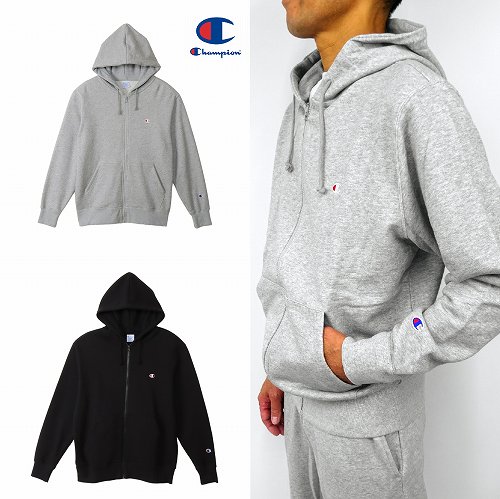 【楽天市場】SALE!チャンピオン ベーシック ジップフーデッド スウェットシャツ フロント 刺?ロゴ 裏毛 Champion C3-Y137：C C COMPANY