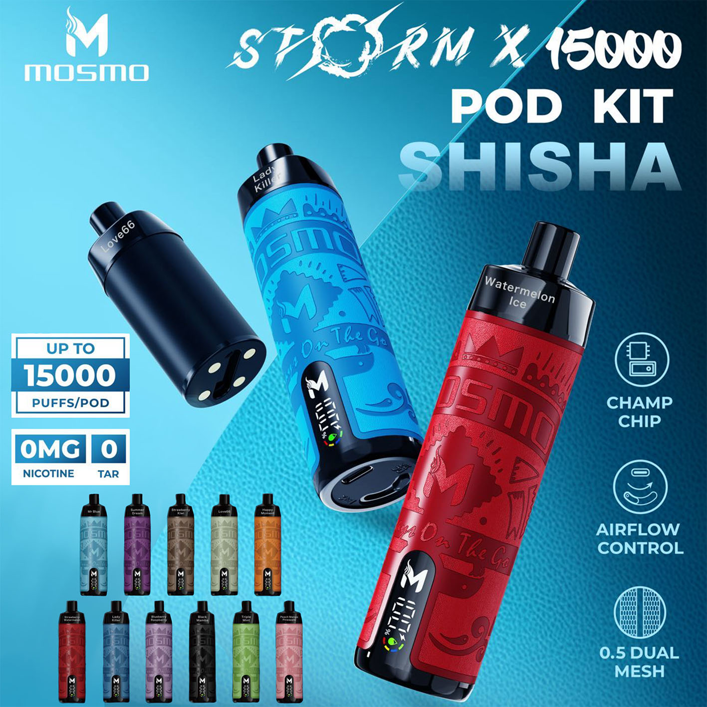 【楽天市場】StormX VAPE べイプ 電子シーシャ 爆煙 シーシャ 15000回吸引可能 電子タバコ フレーバー 充電式 カートリッジ ...