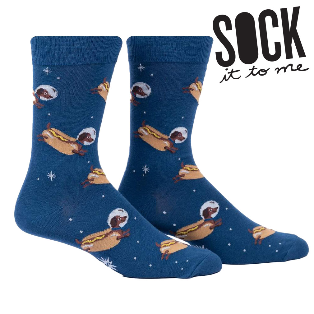 【楽天市場】【メール便対応】 ソックス メンズ 靴下 総柄 ホットドック 犬 動物 派手 クルーソックス【Weiner Dogs,In ...