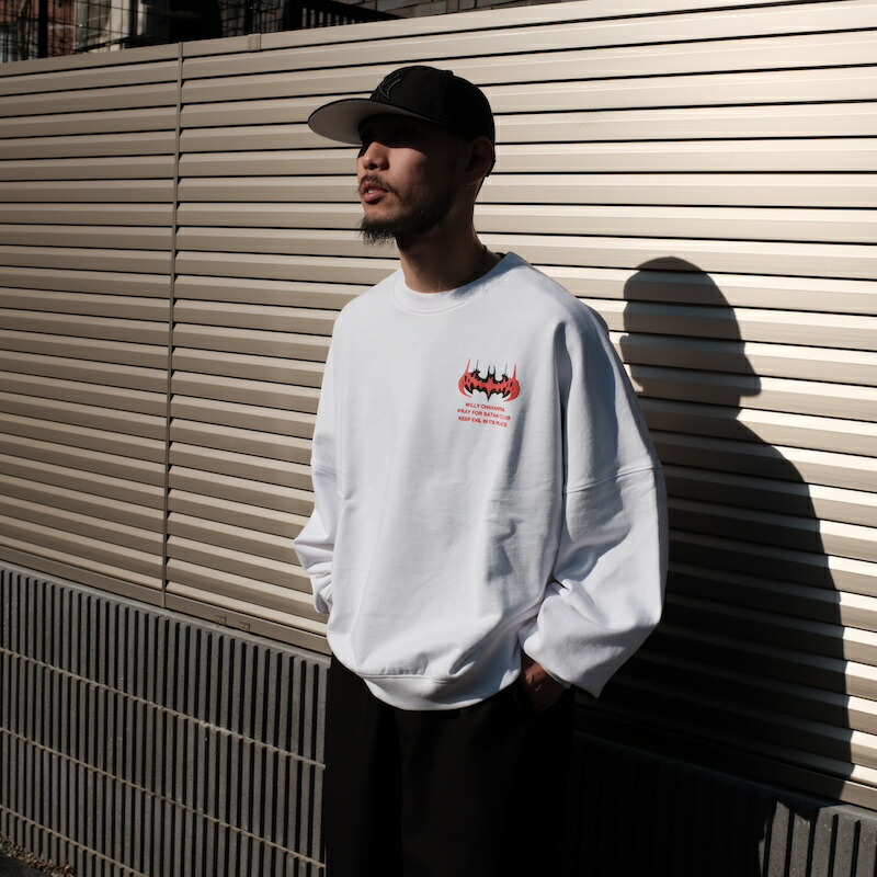 【楽天市場】WILLY CHAVARRIA / BUFFALO SATAN BOMBR CREW WILLY WHITE 24SS 送料無料：CCTB