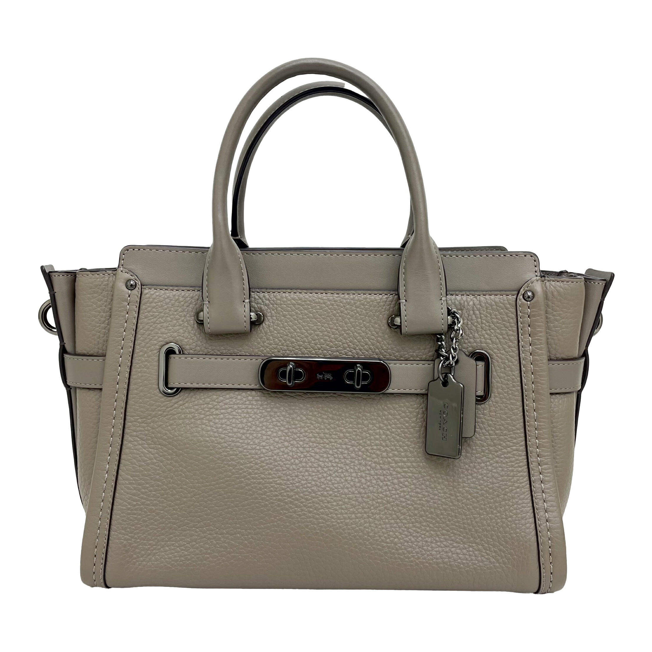 【楽天市場】COACH コーチ 2WAYバッグ スワッガー 37444 グレージュ A1 【中古】：セレブbyエンデバー