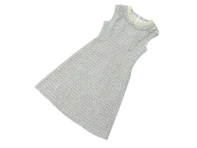 【楽天市場】Rene ツイードワンピース 6736377 グレー×ホワイト×ベージュ×アイボリー 36 '17年 新品同様【中古】：セレブby ...