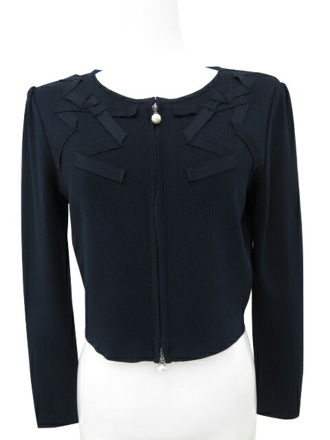 【楽天市場】Rene basic ジップアップカーディガン ネイビー 36 '19年 A1【中古】：セレブbyエンデバー