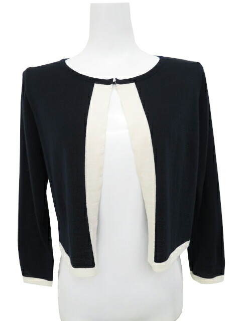 【楽天市場】Rene basic ニットボレロ ネイビー×ホワイト 36 '18年 A1【中古】：セレブbyエンデバー