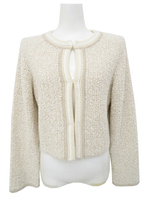 【楽天市場】FOXEY BOUTIQUE ニットジャケット ビバーナ 43760 アイボリー 40 '23年 A1美品【中古】：セレブbyエンデバー