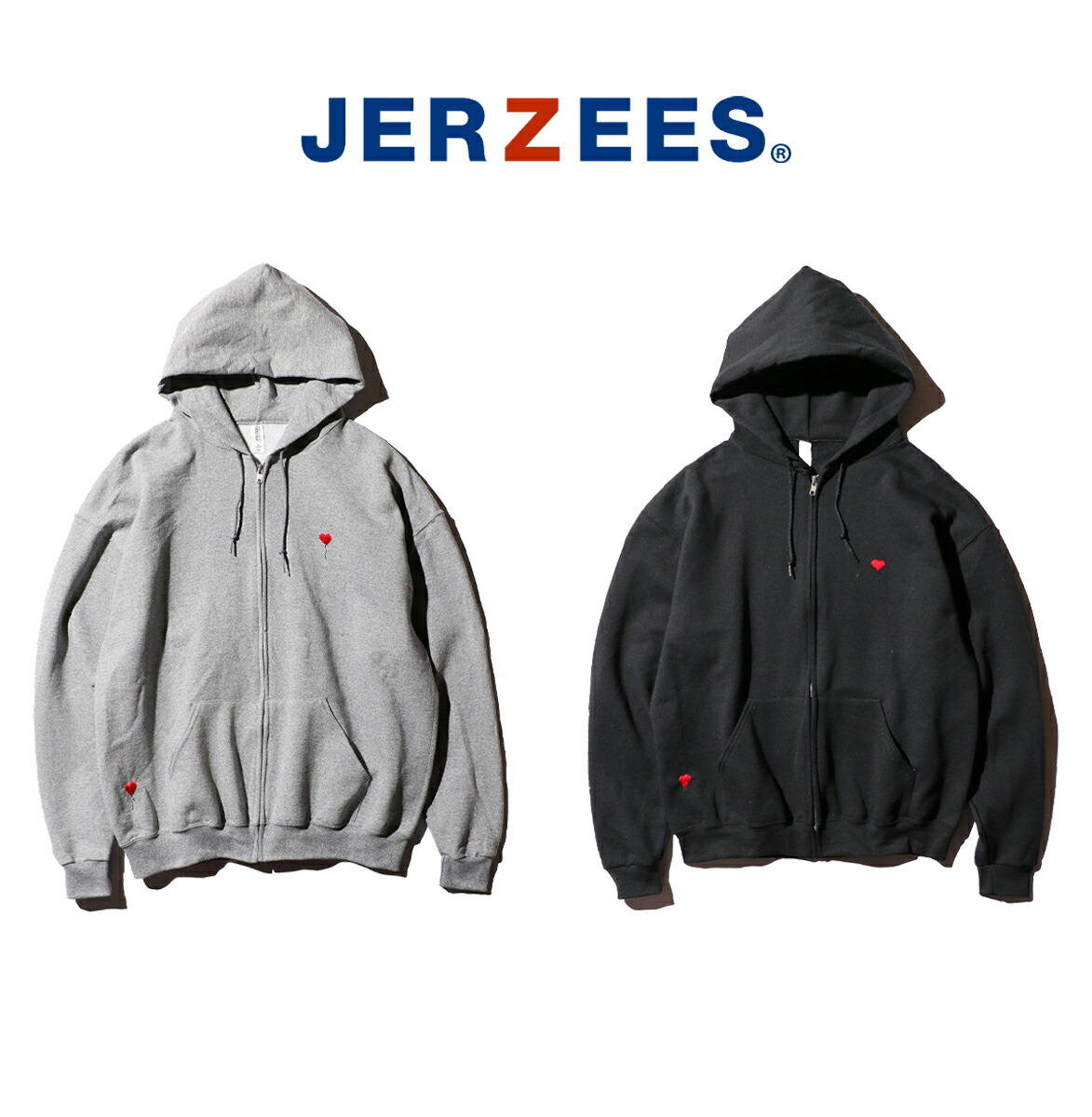 【楽天市場】【JERZEES / ジャージーズ】JERZEES / "HEART BALLON" ZIP UP HOODIE コットン ...