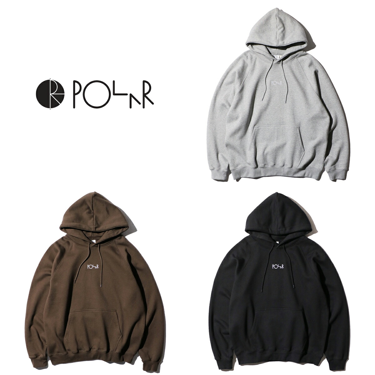 【楽天市場】【Polar Skate Co. / ポーラースケートカンパニー】DEFAULT HOODIE 裏起毛 ジップパーカー カンガルー ...