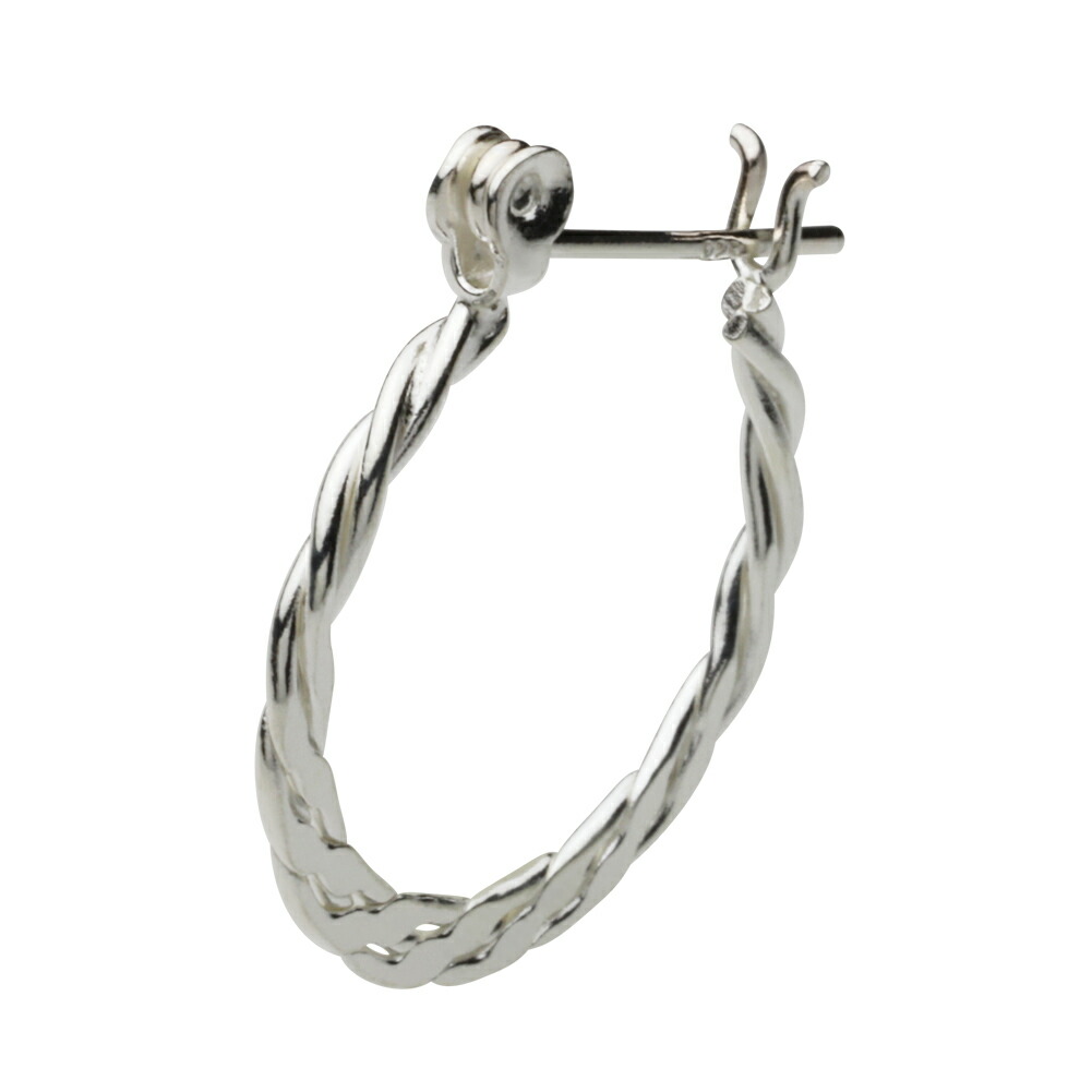 【楽天市場】【cenote】シルバー925 ピアス メンズ【e0625】ツイスト スパイラル 無地 シンプル silver925 フープピアス ...
