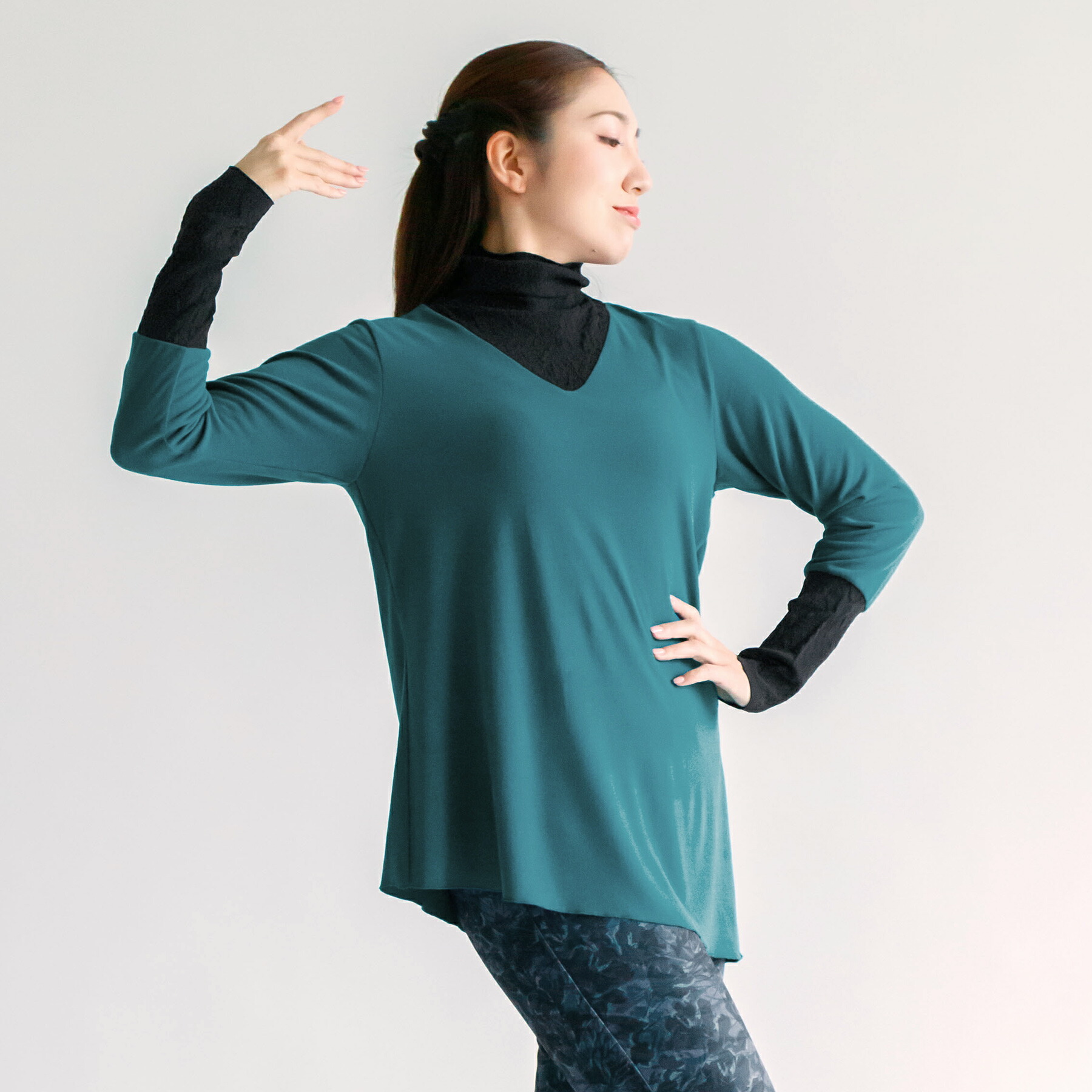 【楽天市場】【チャコット 公式(chacott)】ノーソーイングニットコンビTシャツ：Chacott Online Shop 楽天市場店